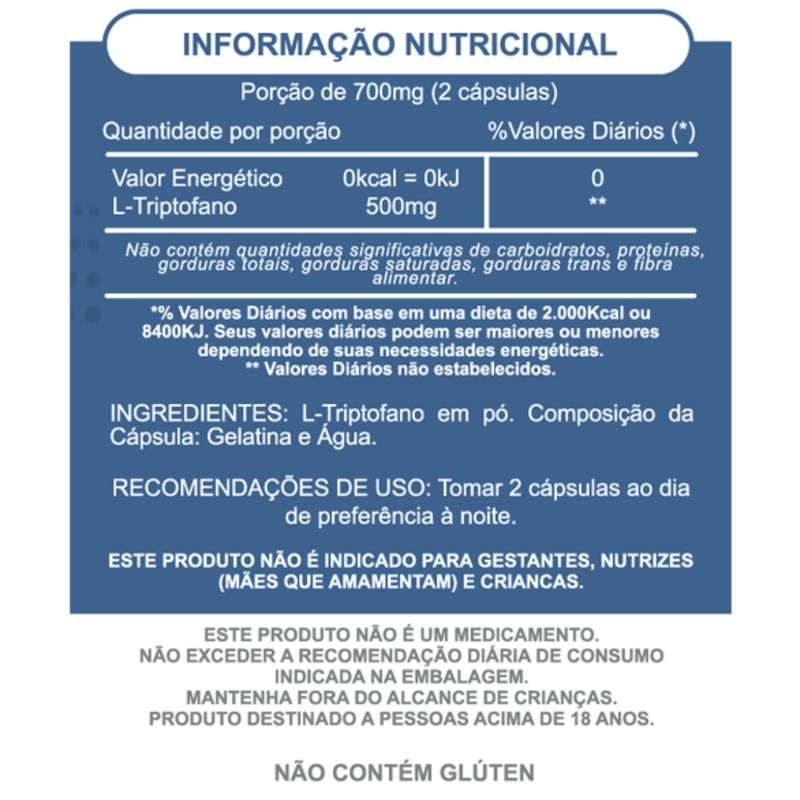COMBO 3 L-TRIPTOFANO 250MG PRECURSOR DA SEROTONINA 5HTP 60 CAPSULAS ...