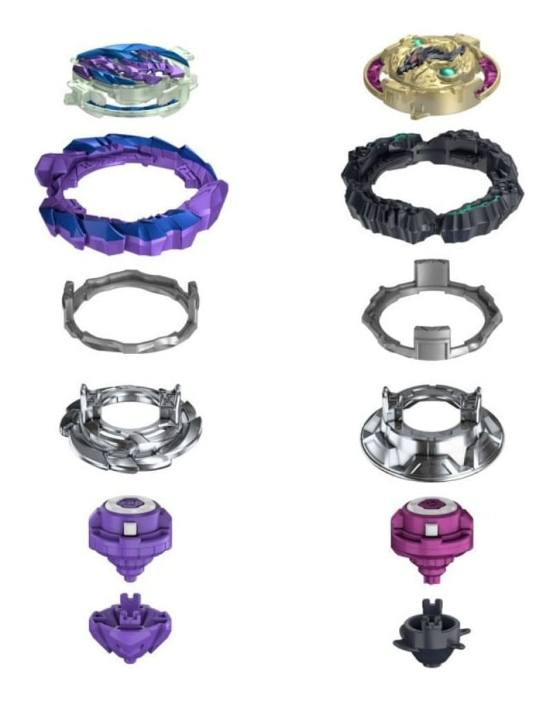 Jogo - Piao Bey Blade Quad Drive - Preto e Roxo HASBRO - Shop Coopera