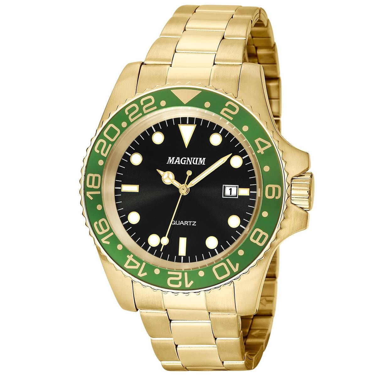 Relógio Magnum Masculino Ref: Ma32934p Casual Dourado - Shop Coopera