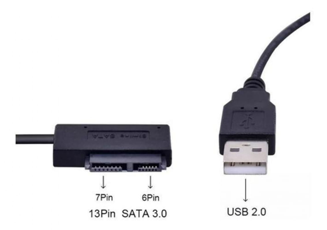 Adaptador Drive Dvd Cd Mini Sata Slimline Para Usb - Shop Coopera
