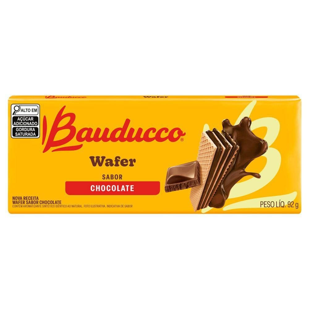 Biscoito Wafer Bauducco 92g Chocolate - Shop Coopera