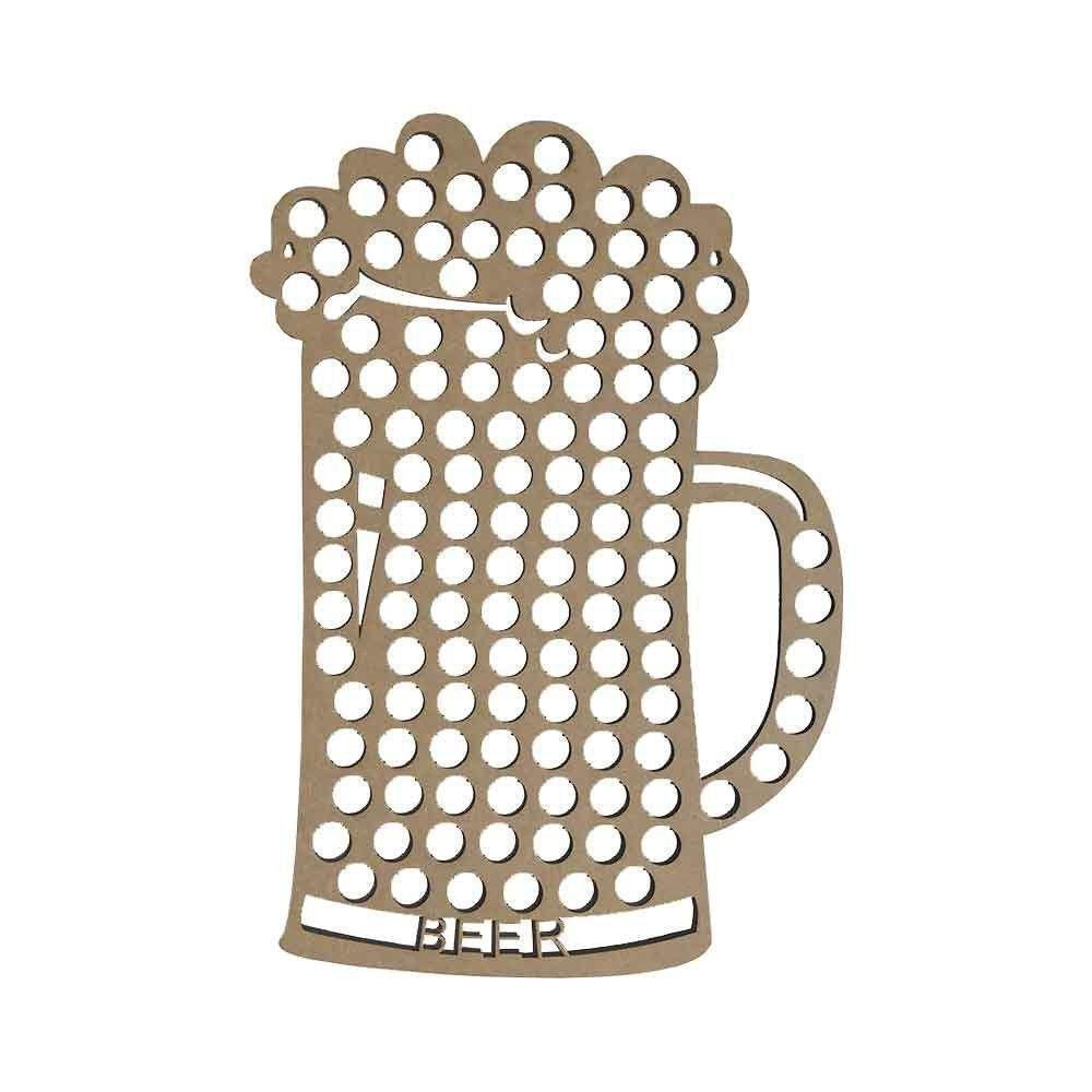 Quadro Decorativo Porta Tampinhas MDF Cru 64x45 Caneca Chopp - D'Rossi ... Quadro Decorativo Porta Tampinhas MDF Cru 64x45 Caneca Chopp - D'Rossi ...