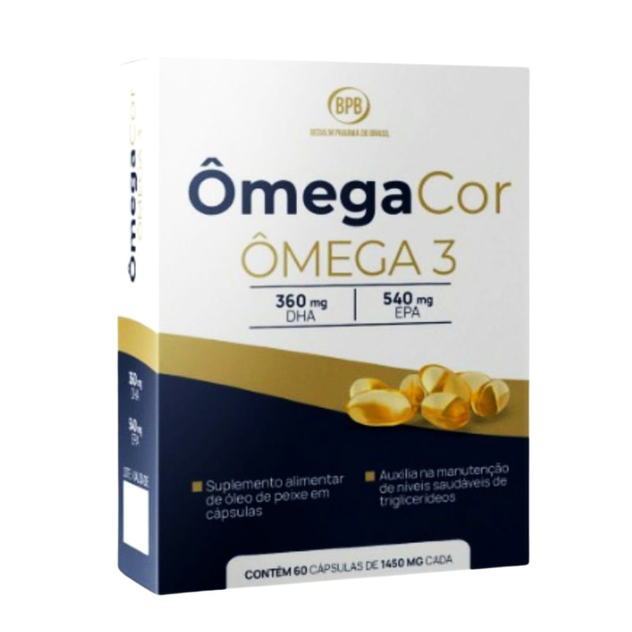 Ômega 3 Cor 1450mg com 60 cápsulas Bedalm - Shop Coopera