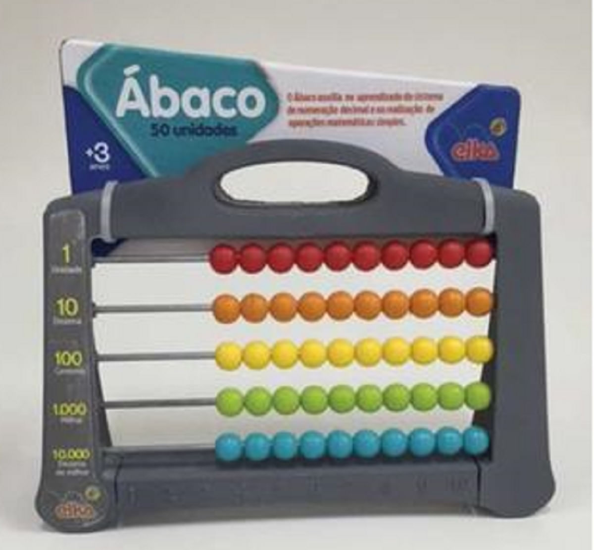 Abaco Contador Plastico Escolar C/50 Bolinhas - Elka - Shop Coopera