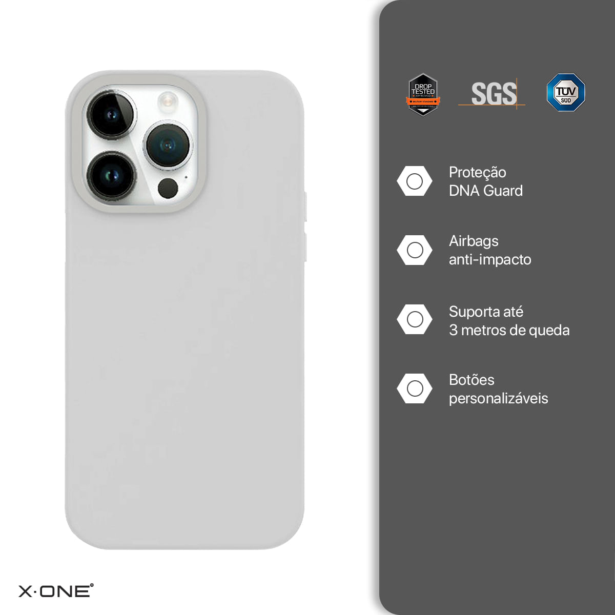 Capa - 3.0 Colors para iPhone 13 Pro - Smoke - X-ONE - Shop Coopera