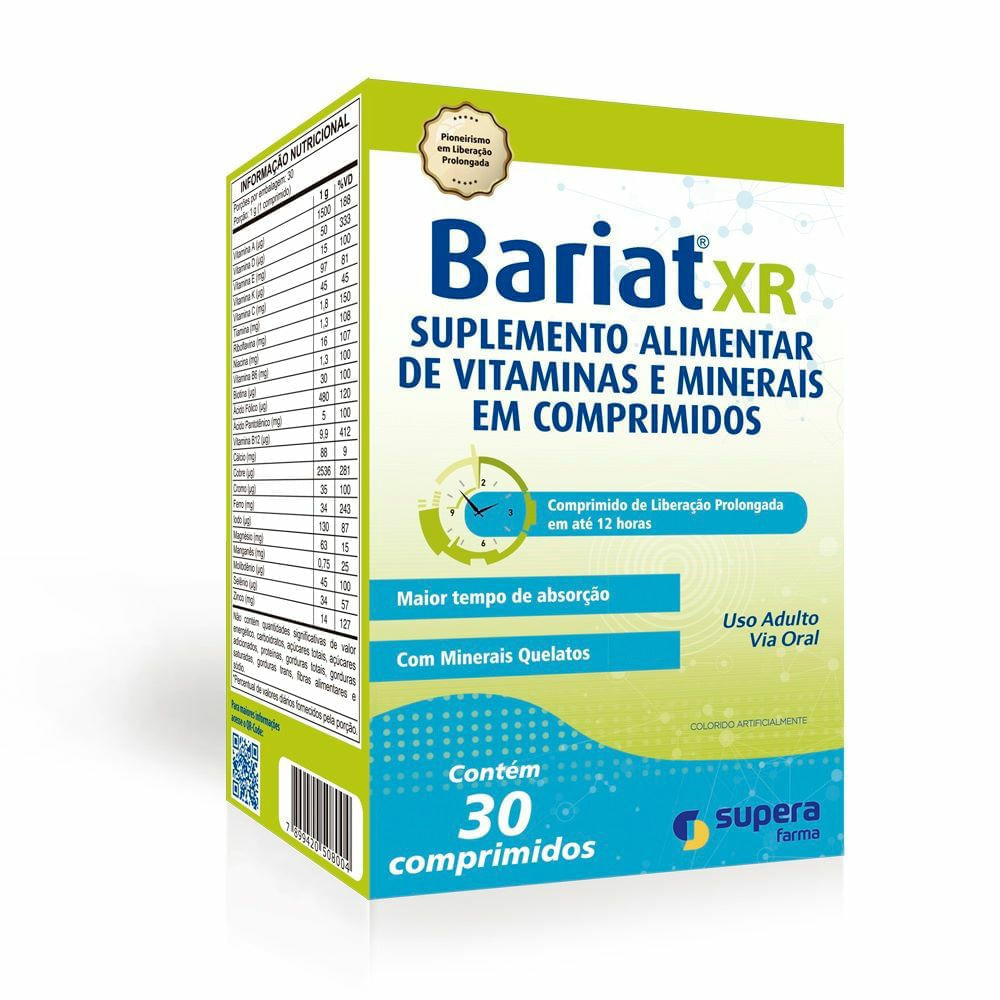 Suplemento Alimentar Bariat Xr 30 Comprimidos - Shop Coopera