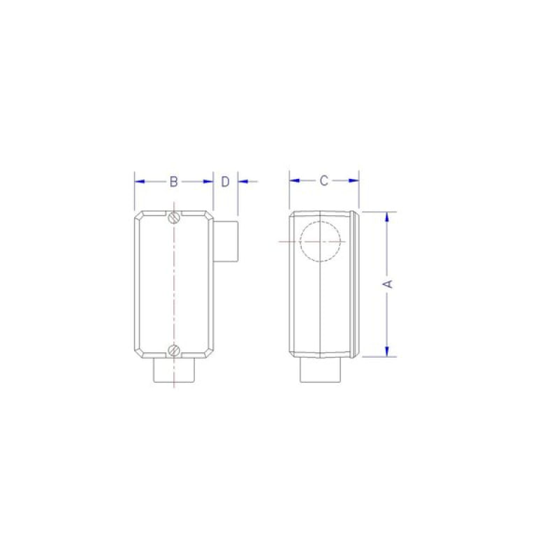 Condulete Fixo 1/2" Tipo LL Tramontina sem Tampa sem Rosca Tramontina ...