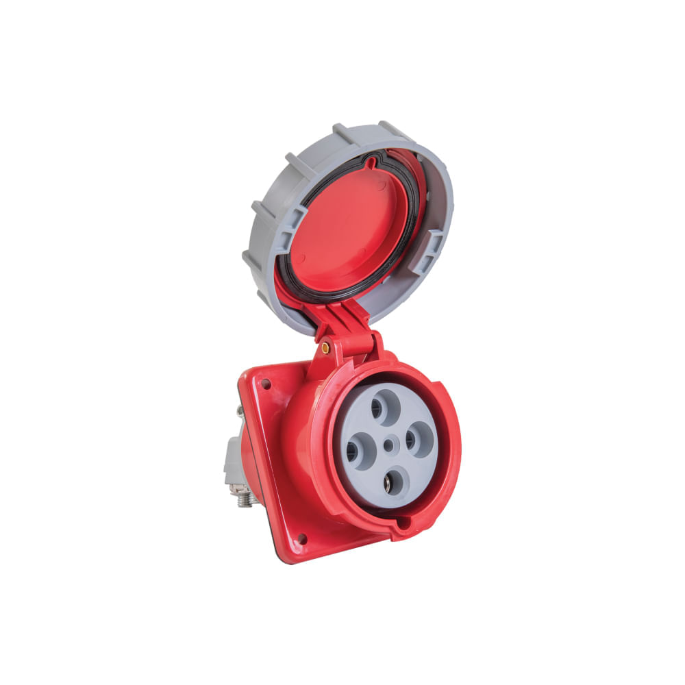 Tomada de Embutir Industrial 3P+T 125 A 380-415 Vca 6 H Tramontina ...