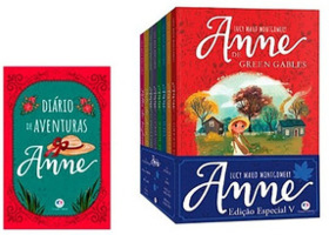 COLEÇÃO ANNE DE GREEN GABLES COM 8 LIVROS + DIÁRIO DE AVENTURAS ...