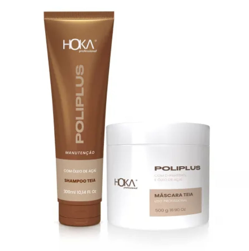 KIT POLIPLUS SHAMPOO E MÁSCARA EFEITO TEIA REPARAÇÃO E NUTRIÇÃO HOKA ...