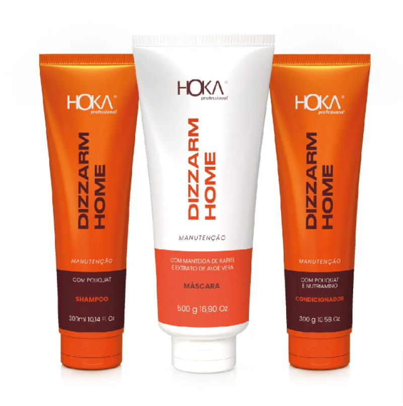 KIT MANUTENÇÃO PÓS ESCOVA PROGRESSIVA DIZZARM HOME HOKA - Shop Coopera