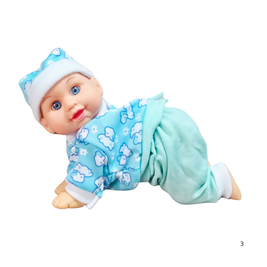 Boneca Infantil Bebe Engatinha Anda Som Fala Bela Menina - Shop Coopera