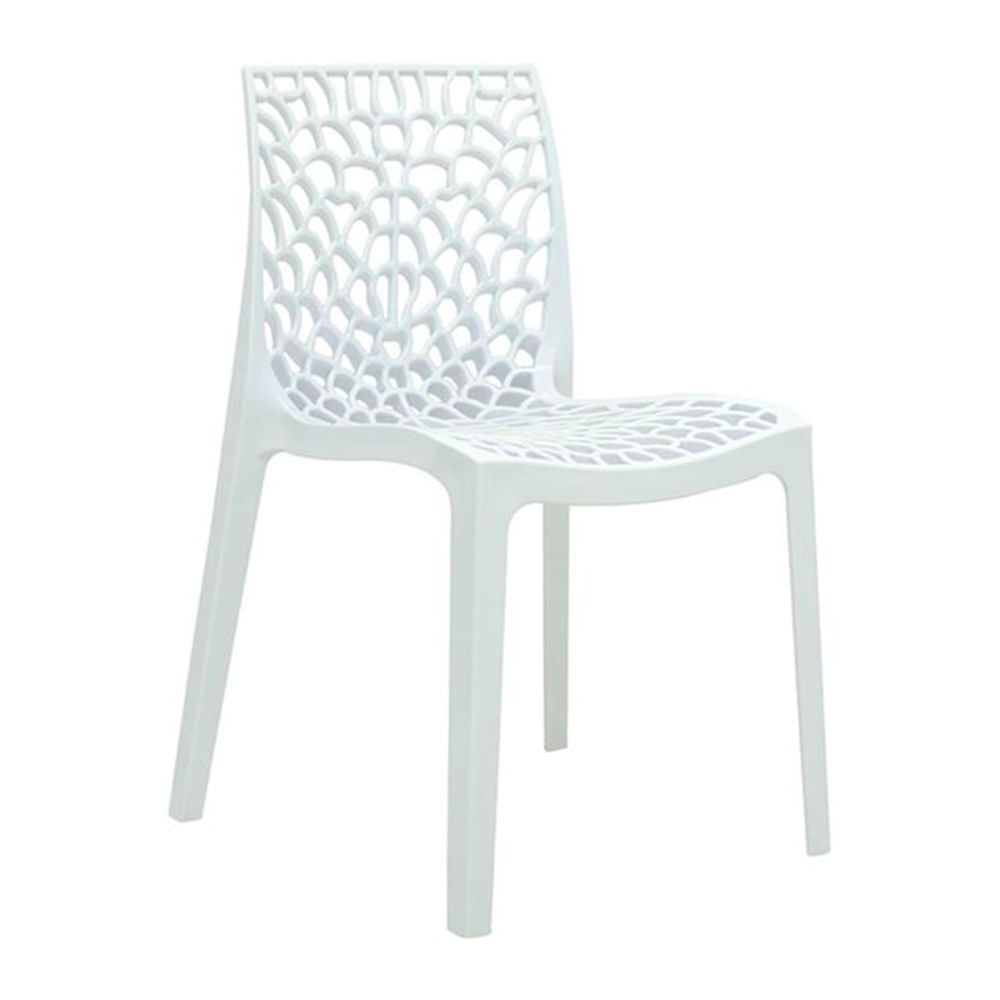 Cadeira Sala de Jantar kit 4 Gruvyer Branco R02 - D'Rossi - Shop Coopera