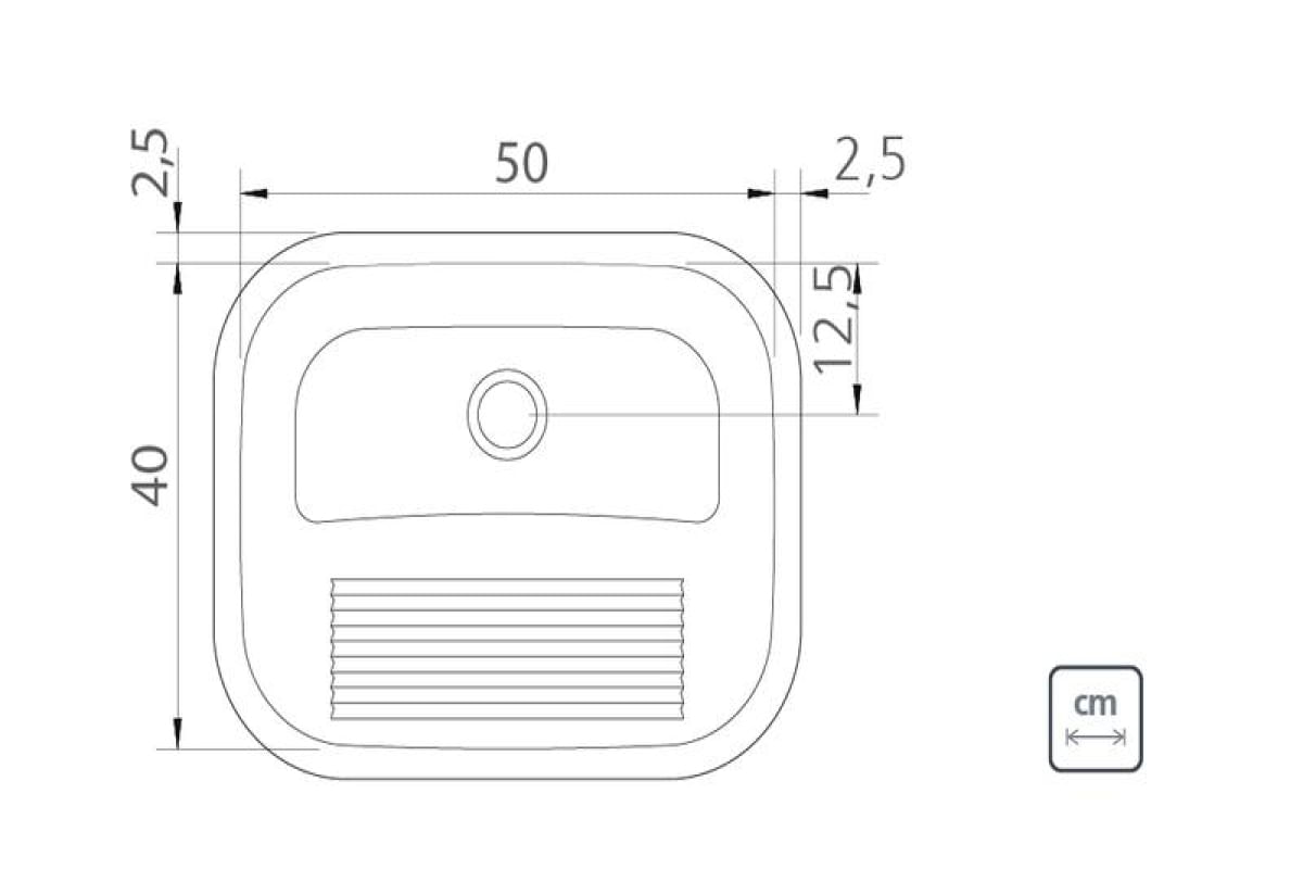 Tanque de Encaixe Tramontina Hera em Aço Inox Acetinado 50x40 cm - Shop ...