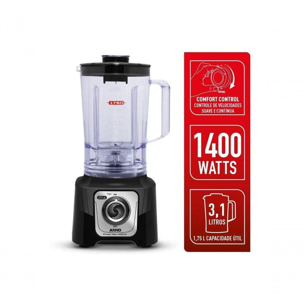 Liquidificador Arno Powermax Confort Ln65 1400w Preto 110V - Shop Coopera