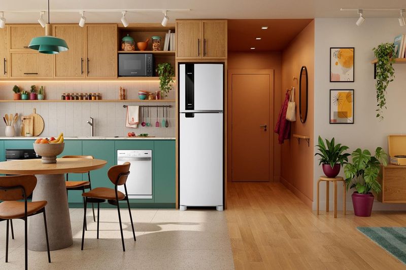 Geladeira Brastemp BRM46MB Frost Free 385L Duplex Xpert Inverter Painel ...