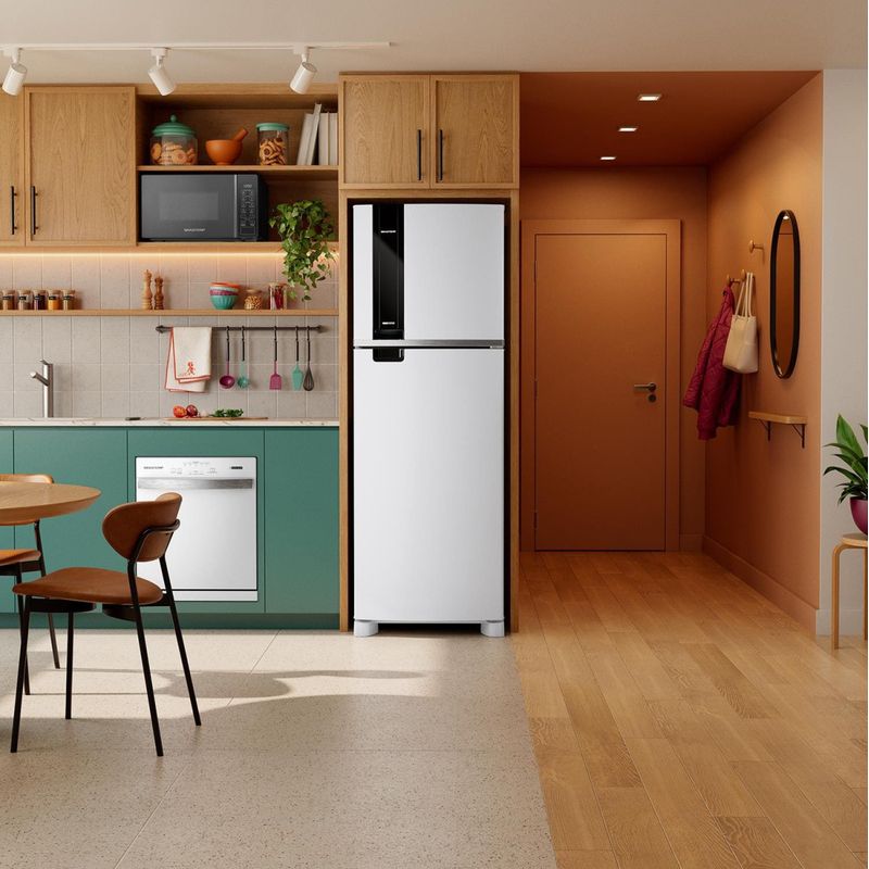 Geladeira Brastemp BRM46MB Frost Free 385L Duplex Xpert Inverter Painel ...