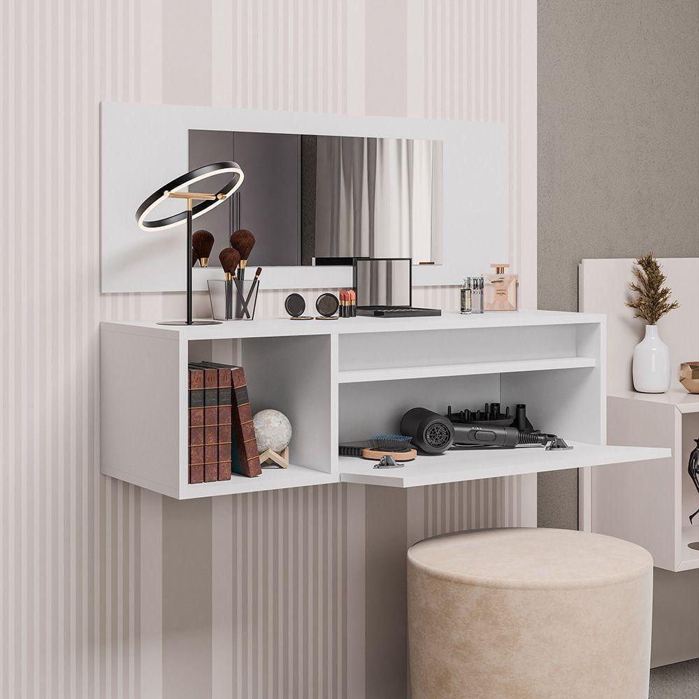Penteadeira Camarin 1 Prateleira Eva - Ssx Multicoisas Branco - Shop ...