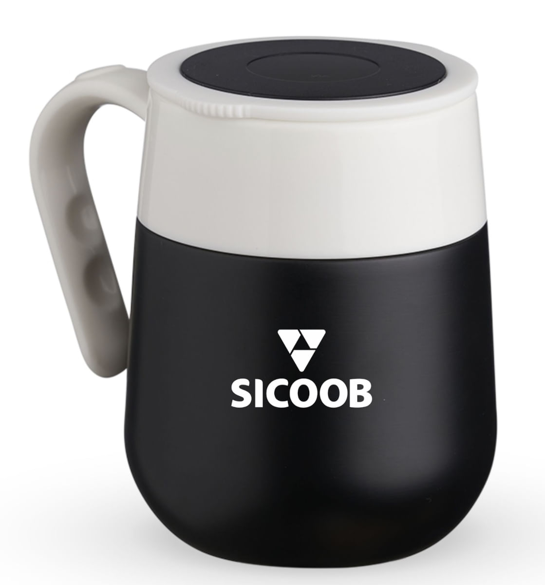 Caneca Térmica 500 Ml Preta com Termômetro Digital - Shop Coopera